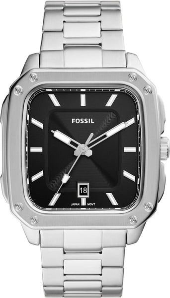FOSSIL.rectangular dial.stainless steel – The Watch Hutt